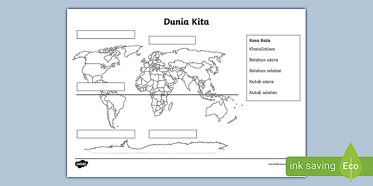 Parts of My Planet Labelling - Indonesian - Twinkl