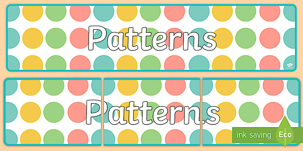 👉 Patterns Display Banner (creat de profesori) - Twinkl