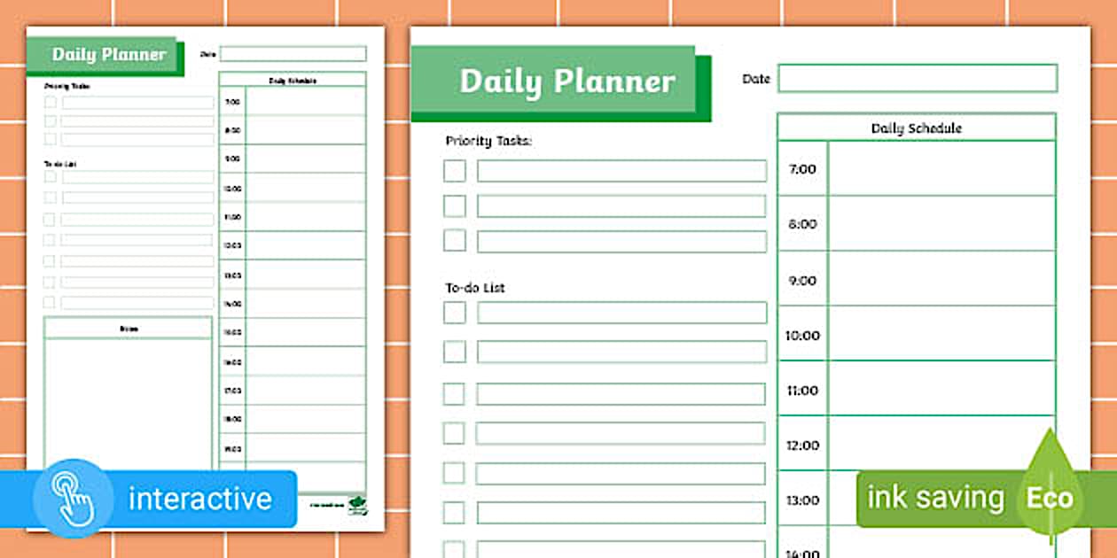 Daily Planner and Schedule | Twinkl Busy Bees (teacher made)