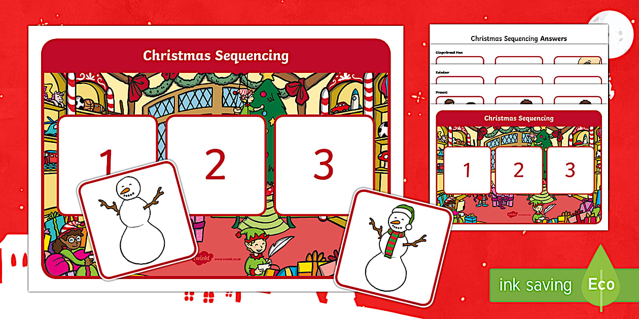 Christmas Sequencing Activities for Kindergarten - Twinkl