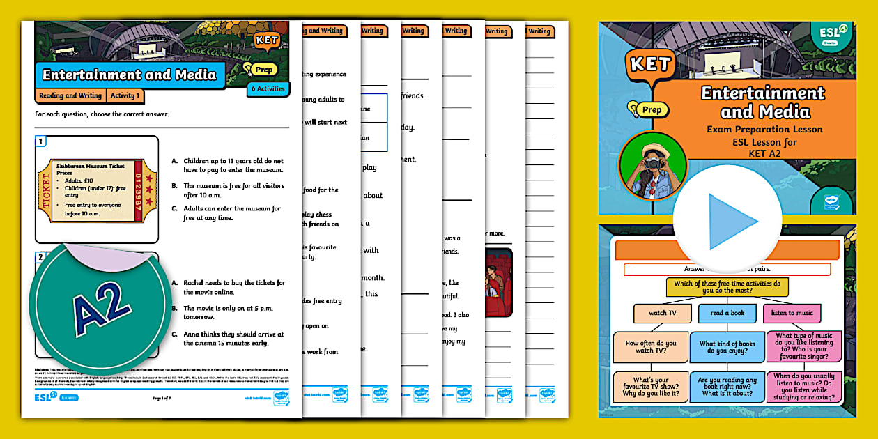 A2 Key (KET) - Prep Lesson (Entertainment and Media)