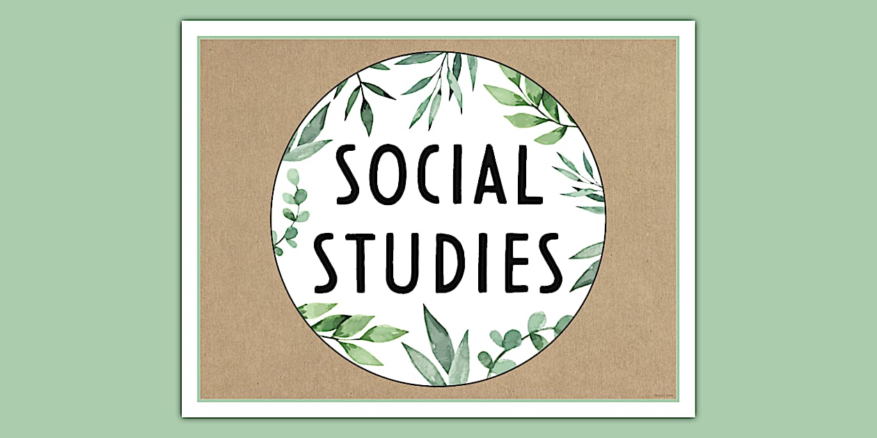 Botanical-Themed Social Studies Display Poster - Twinkl