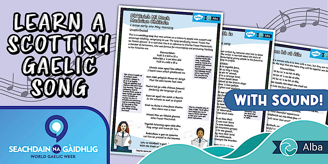 Learn a Scottish Gaelic Song - Activity Pack