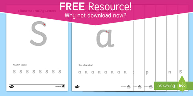 FREE Phoneme Letter Tracing Practice Activities - Writing