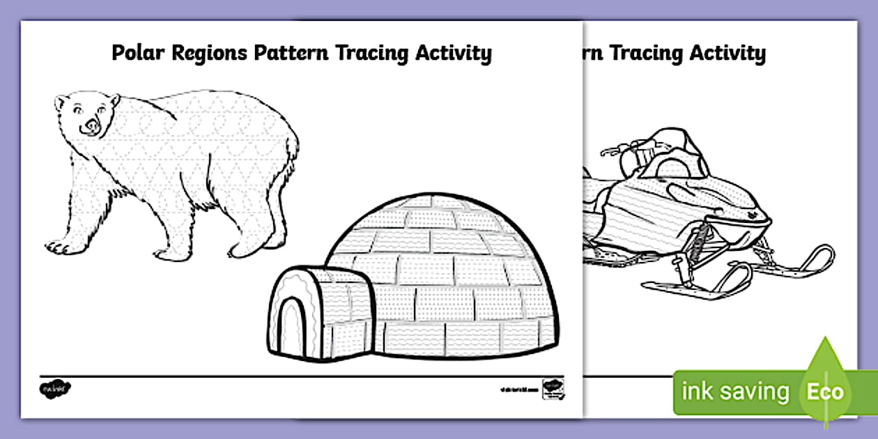 Polar Regions Pattern Tracing Activity (teacher made)
