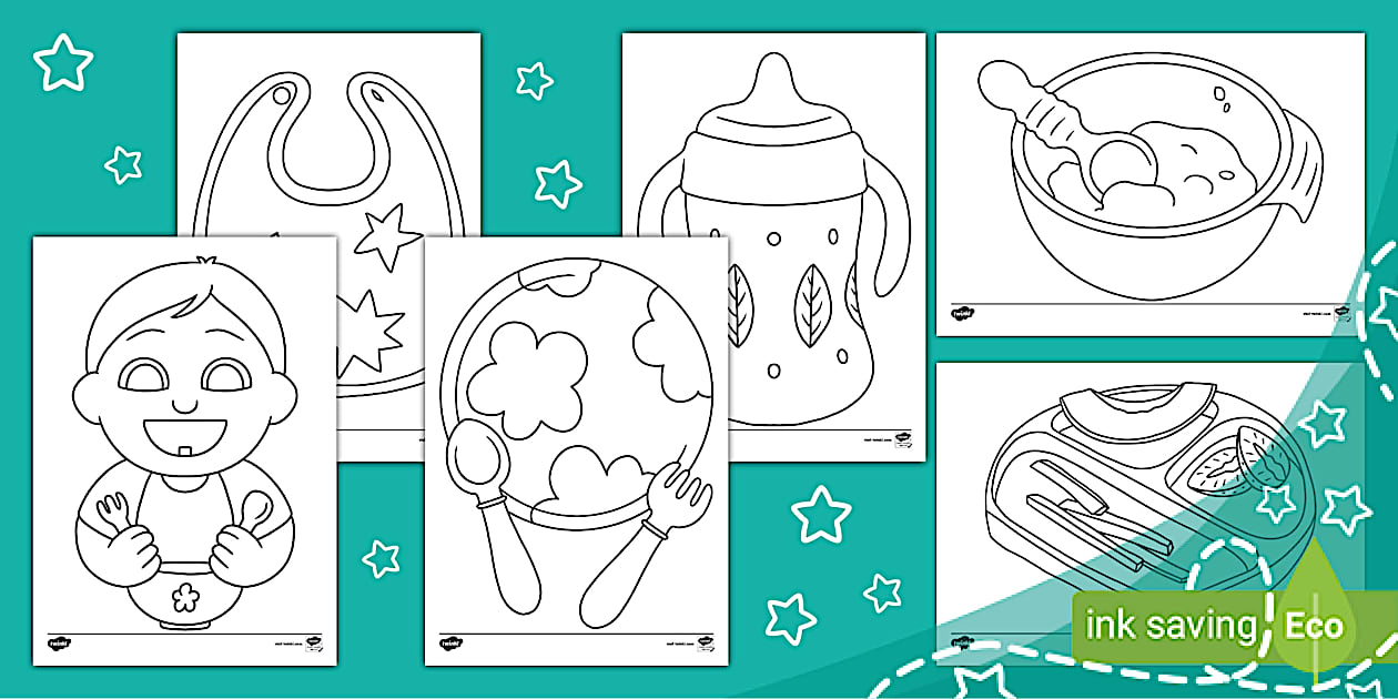 My First Dinner Time Colouring Pack (Teacher-Made) - Twinkl