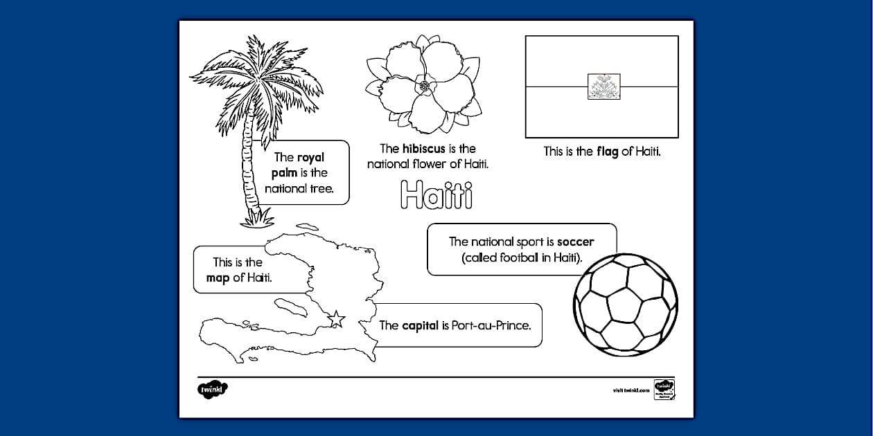 Haiti Coloring Pages | Social Studies | Twinkl USA - Twinkl