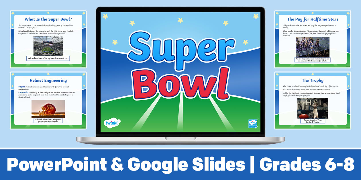 Super Bowl PowerPoint & Google Slides for 6th-8th Grade
