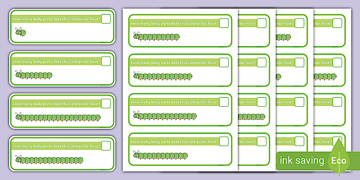 👉 Caterpillar Counting Cards (teacher made) - Twinkl