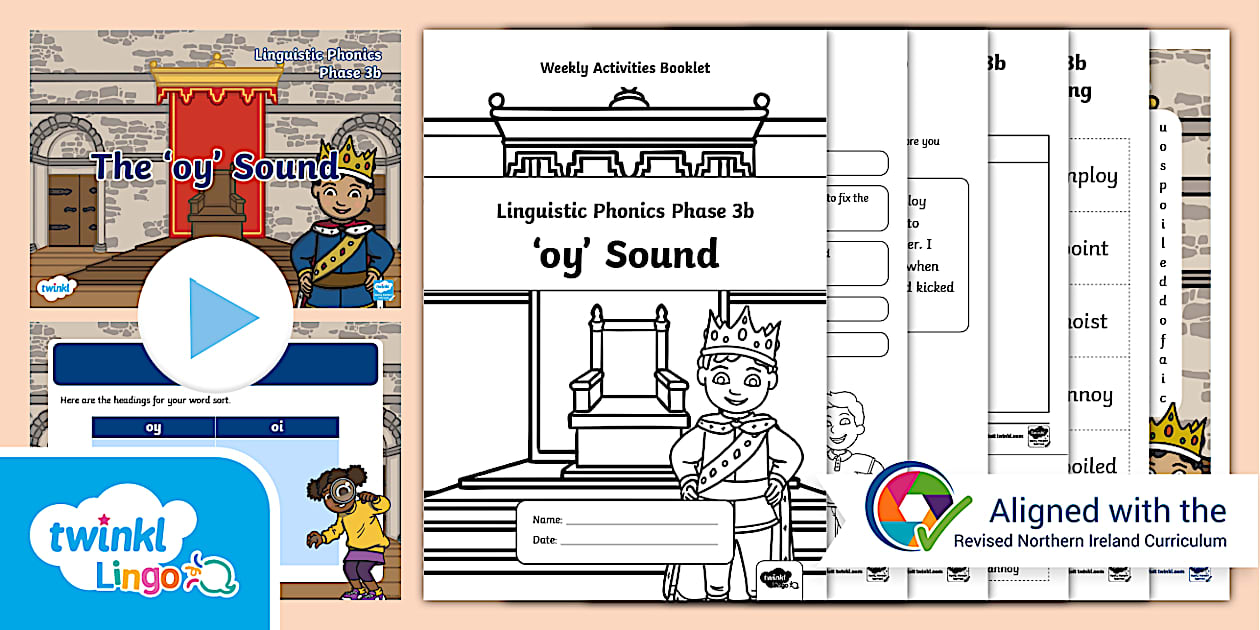Northern Ireland Linguistic Phonics Phase 3b 'oy' Sound Weekly ...
