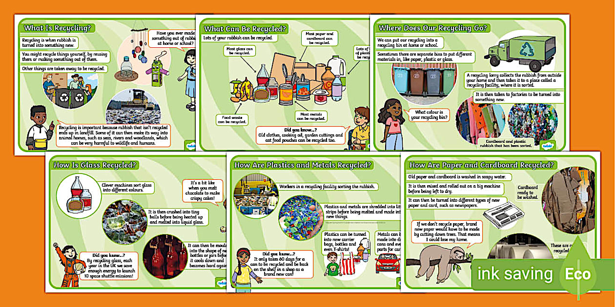 All About Recycling Fact Files (teacher made) - Twinkl