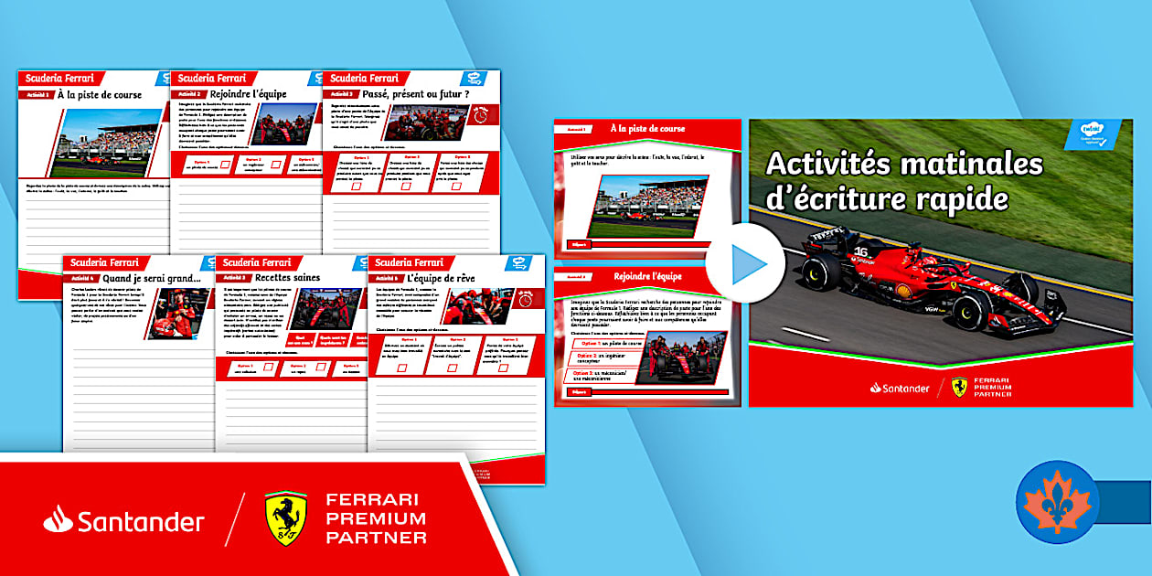 Scuderia Ferrari F1:Quick Morning Activities[Ages 7-9]French