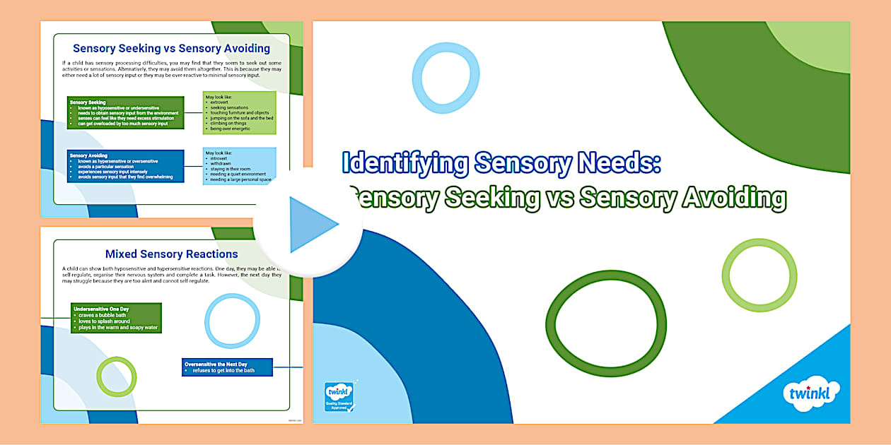 Identifying Sensory Needs: Sensory Seeking v Sensory Avoidance