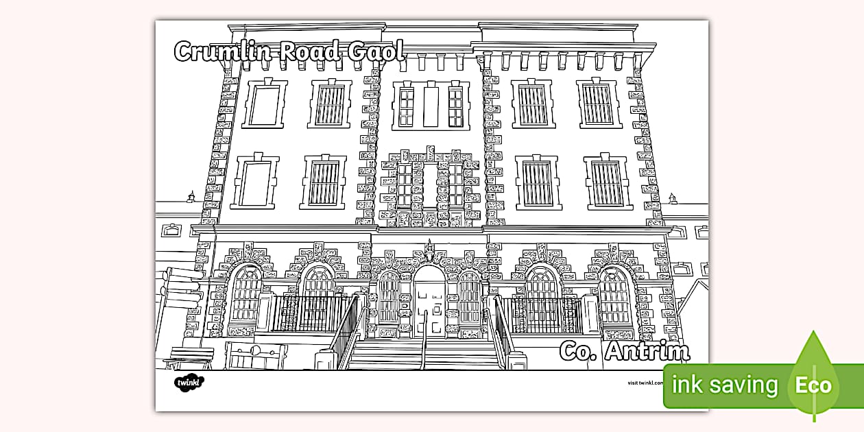 Crumlin Road Gaol Colouring Page (teacher made) - Twinkl