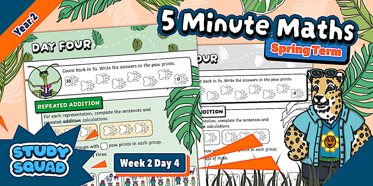 👉 Study Squad 5 Minute Maths - Year 2 Spring - Week 2 Day 4