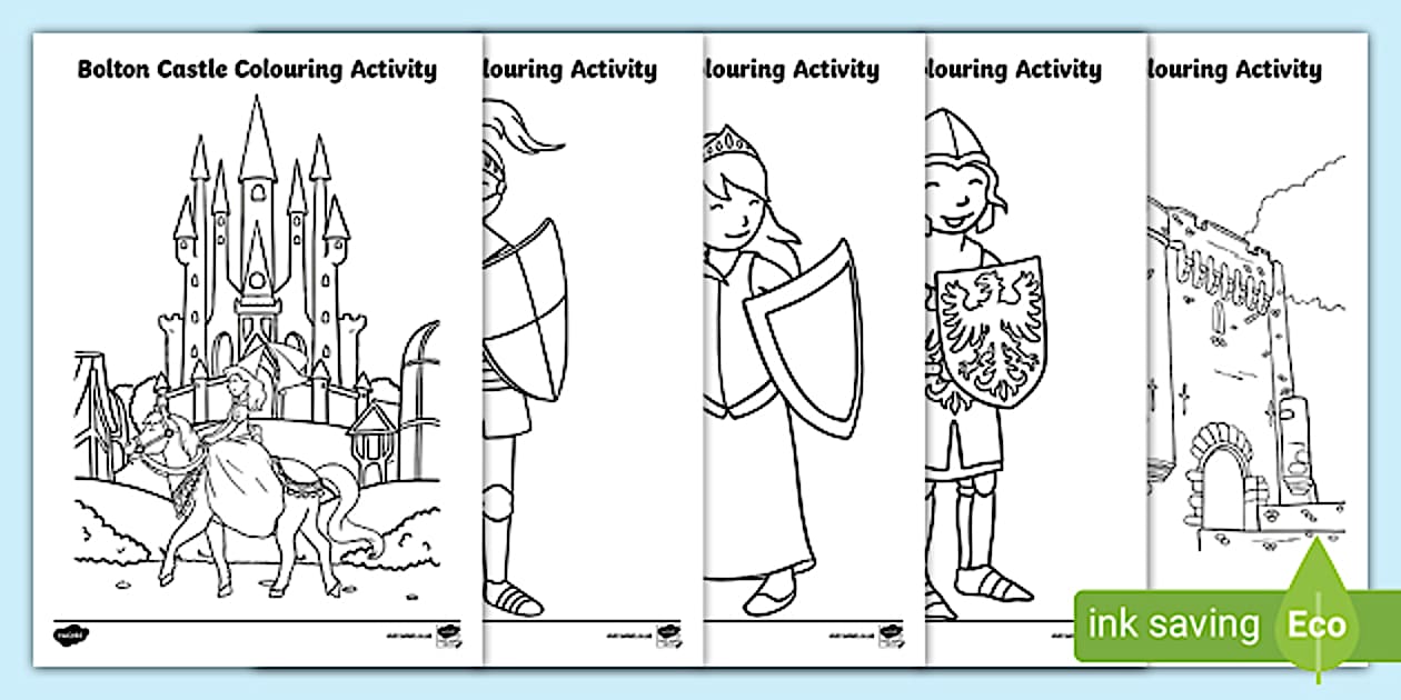 Medieval Castle Colouring Pages – Download and Print