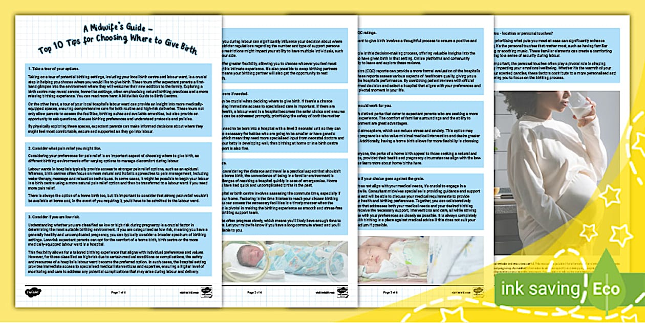 A Midwife’s Guide - 10 Tips for Choosing Where to Give Birth