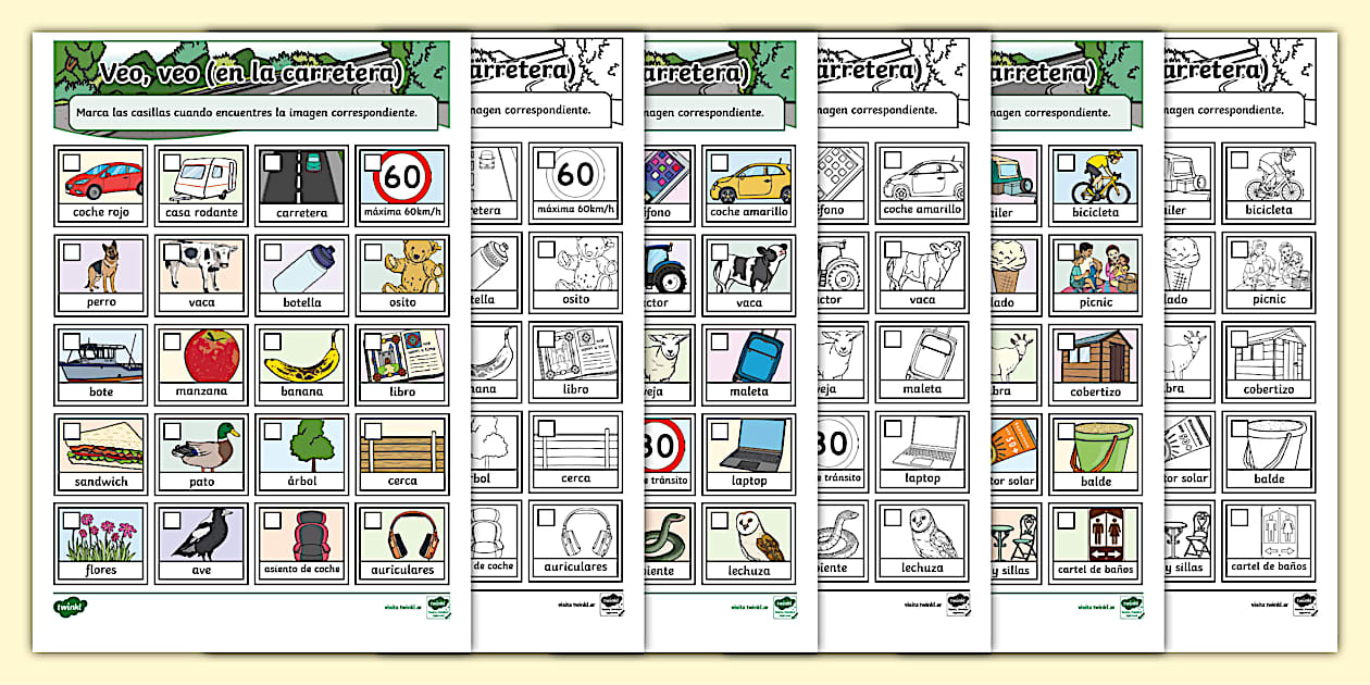 Veo, veo (en la carretera) - Twinkl
