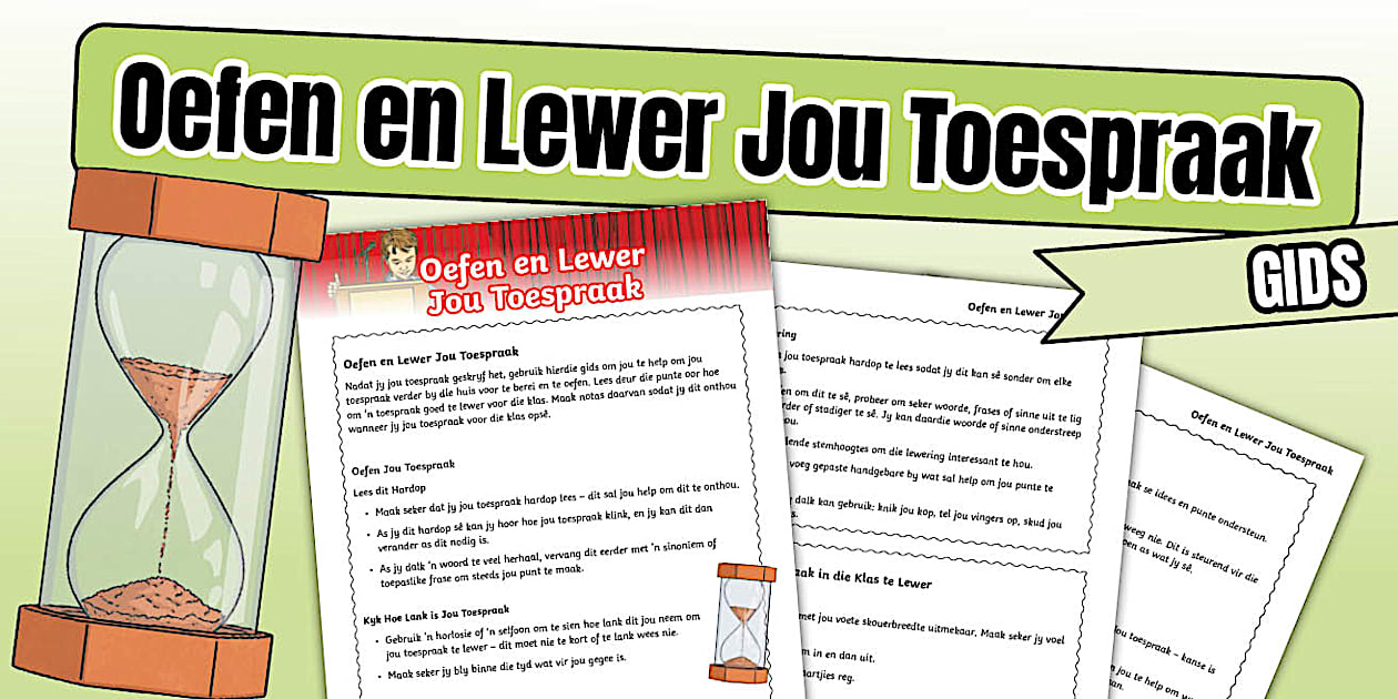 IF Afrikaans Oefen en Lewer Jou Toespraak Gids (KABV-belyn)