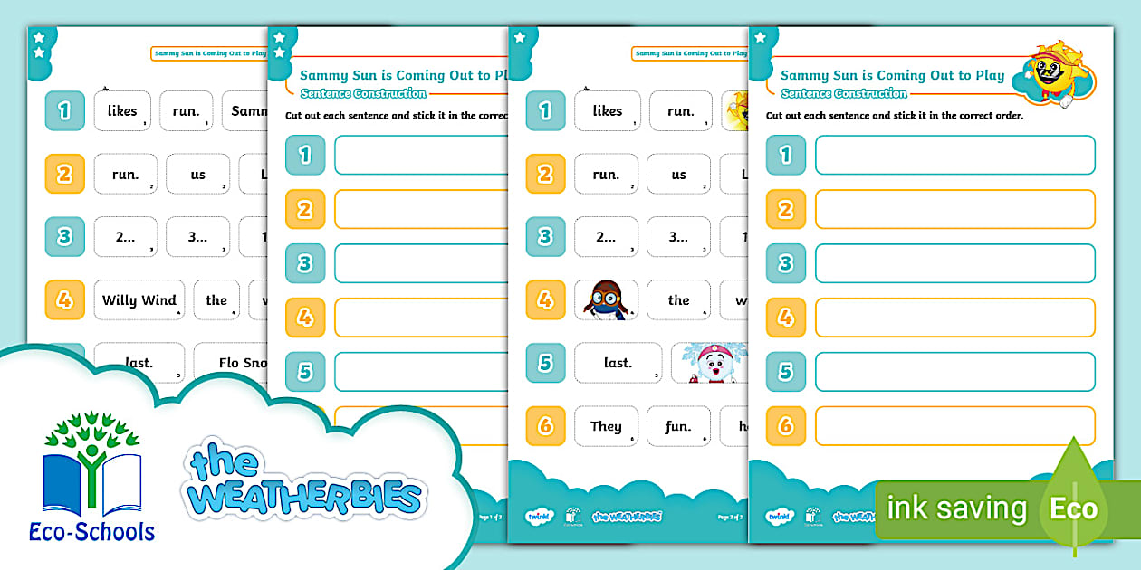 FREE! - The Weatherbies Sammy Sun is Coming Out to Play Sentence ...