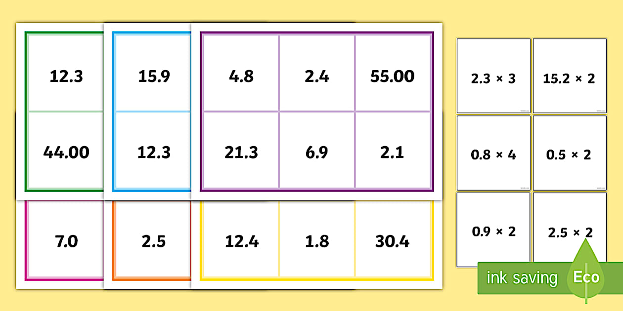 Multiplying Decimal Numbers Bingo – AC9M6N06 - Twinkl