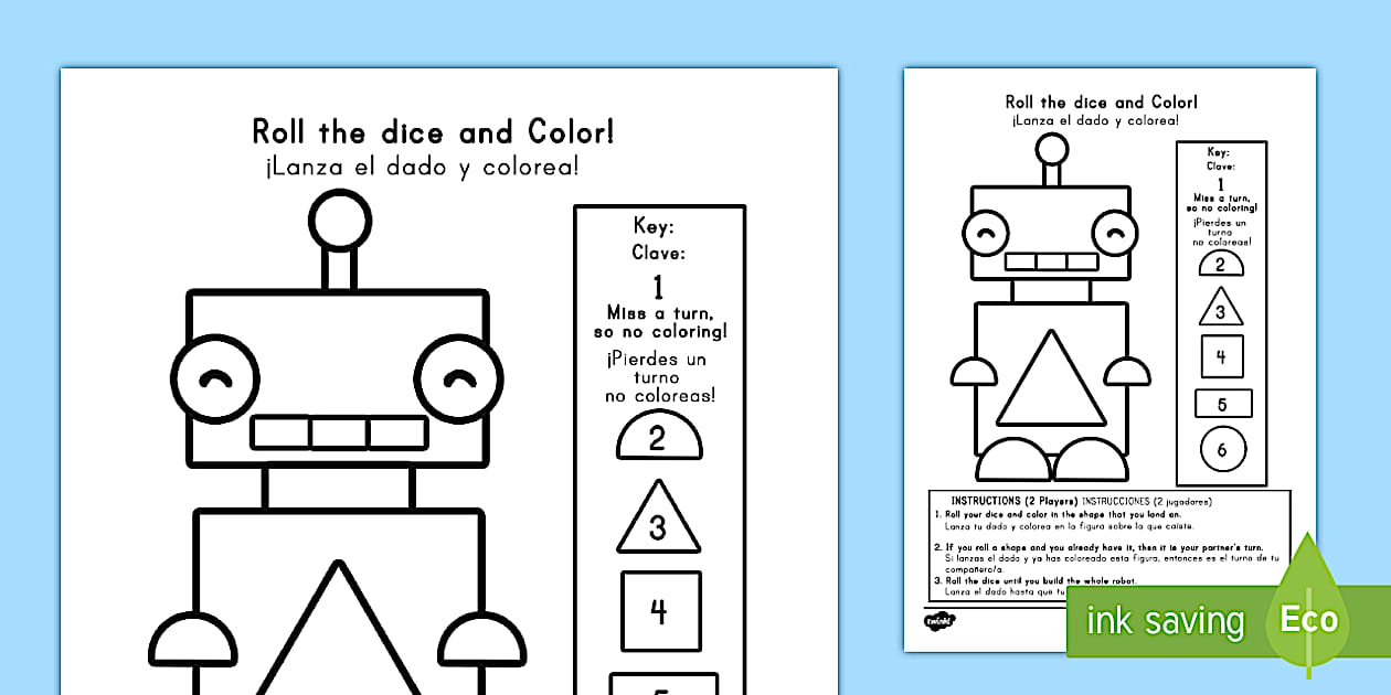 Shape Rolling Worksheet / Worksheet English/Spanish - Shape Rolling ...