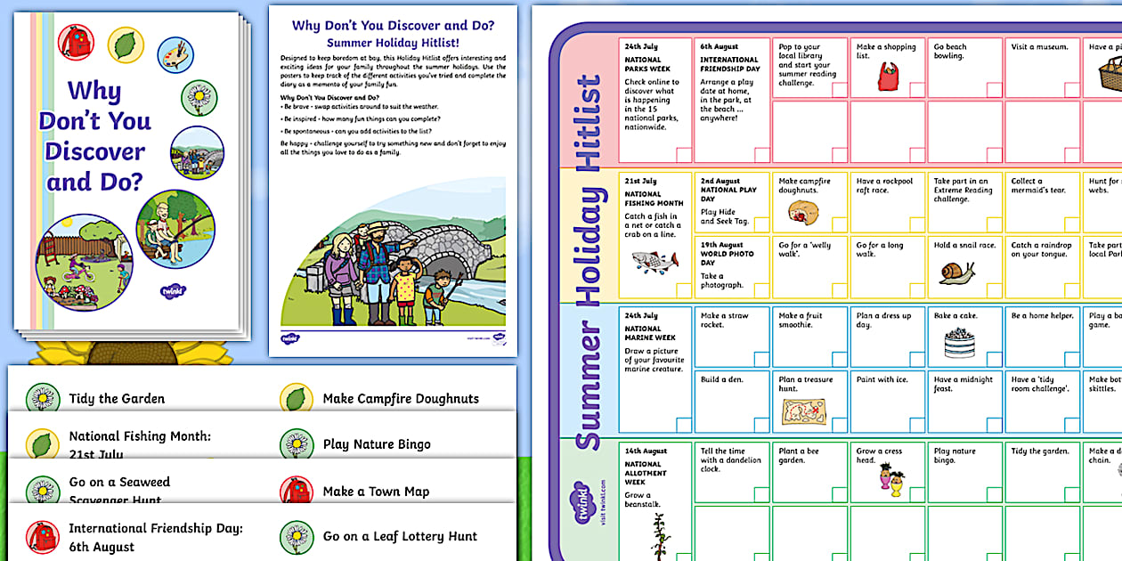 Summer Holiday Hitlist Activity Pack (teacher made) - Twinkl