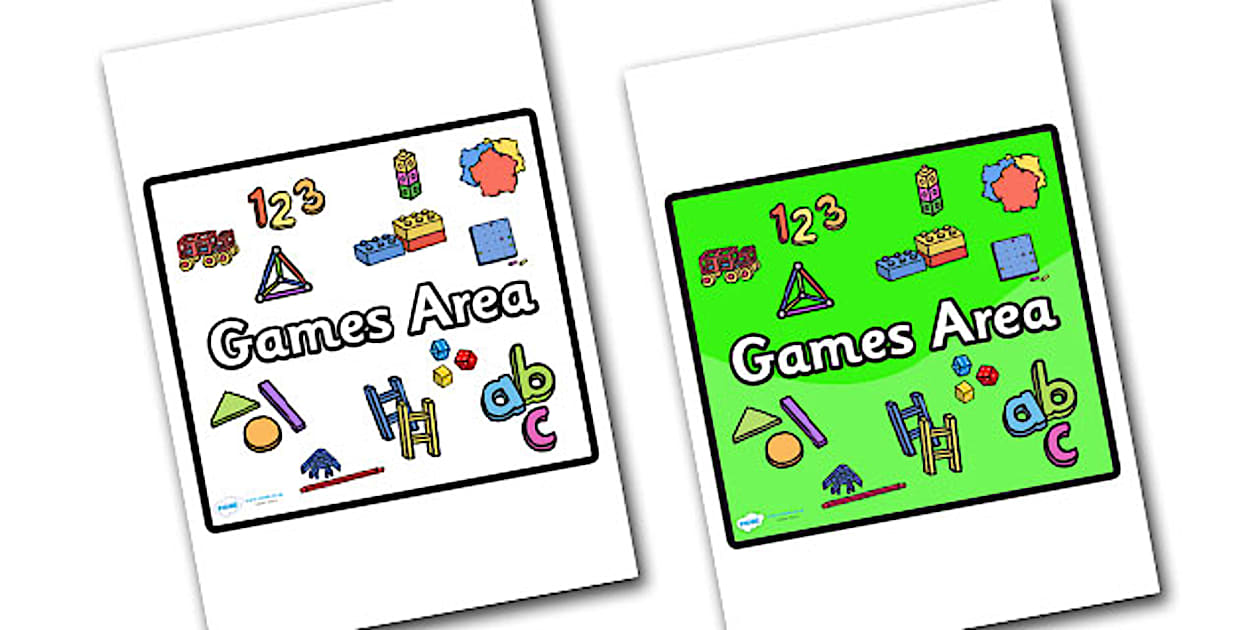 👉 Games Area Sign (teacher made) - Twinkl