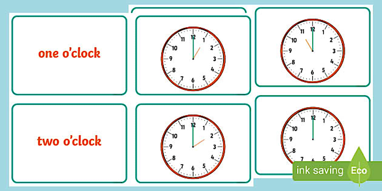 Reading the Time Matching Cards Pack (teacher made) - Twinkl