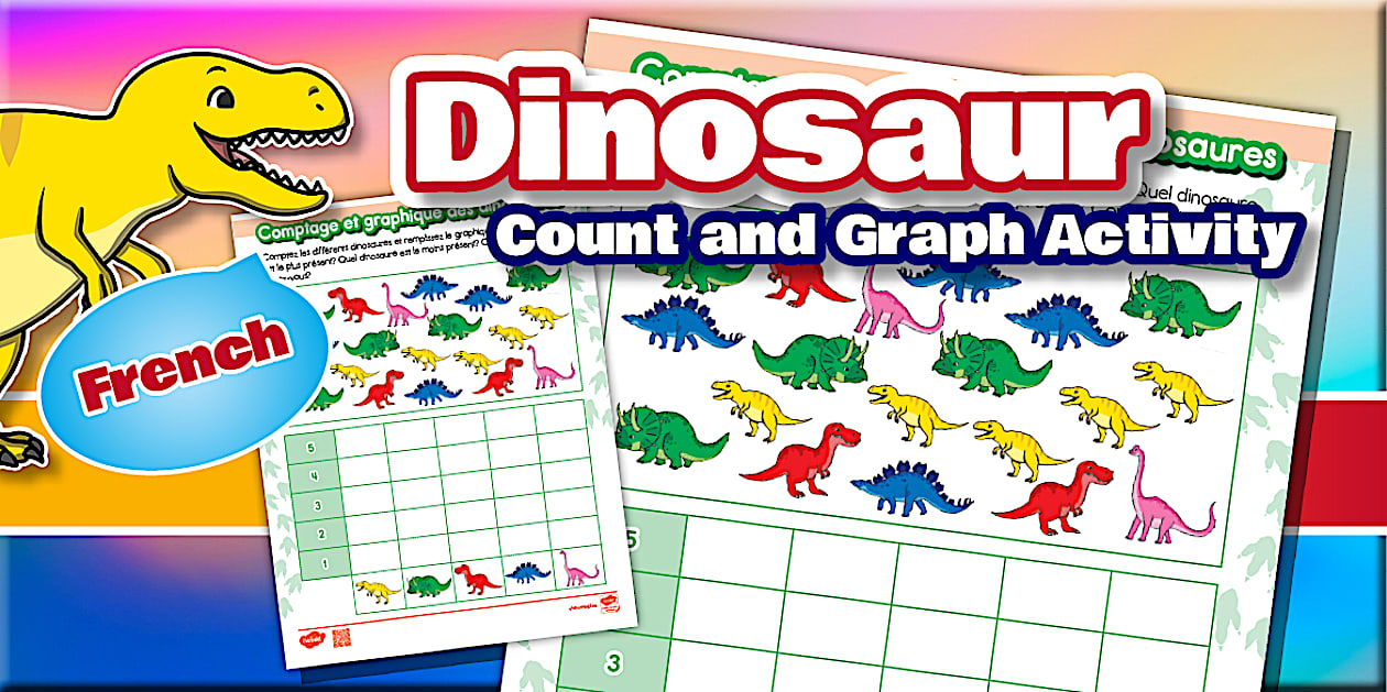 Dinosaur Count and Graph Activity French