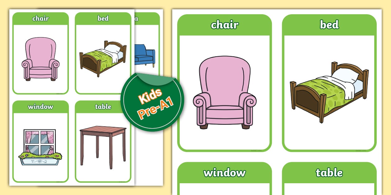 ESL Home Flashcards {Kids, Pre-A1} (teacher made) - Twinkl