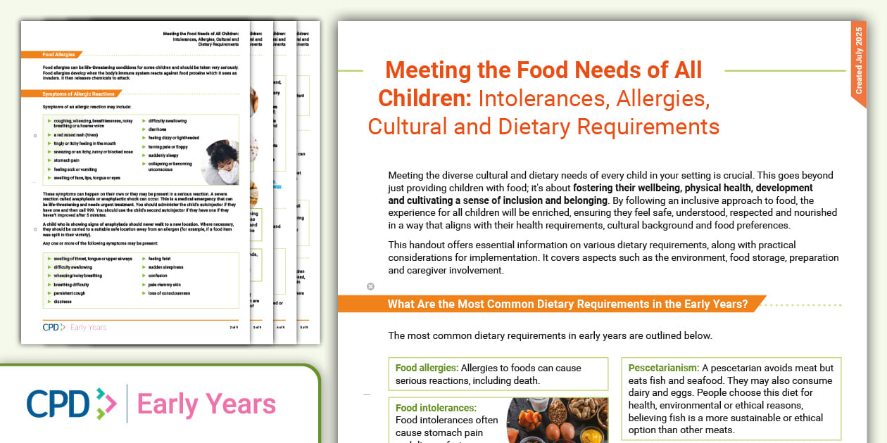 Meeting the Food Needs of All Children | Early Years CPD