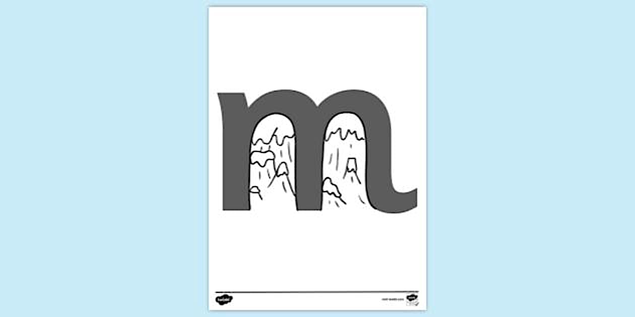 Sassoon Alphabet m Colouring Sheet | Colouring Sheets