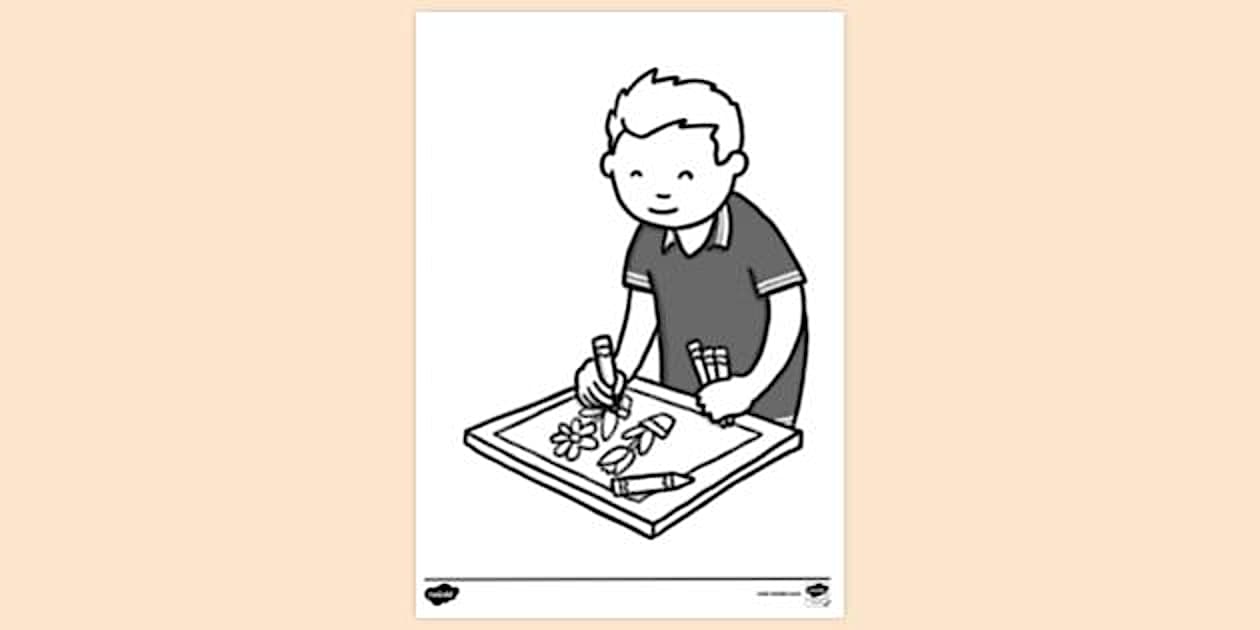 Child Colouring Colouring Sheet | Colouring Sheets - Twinkl