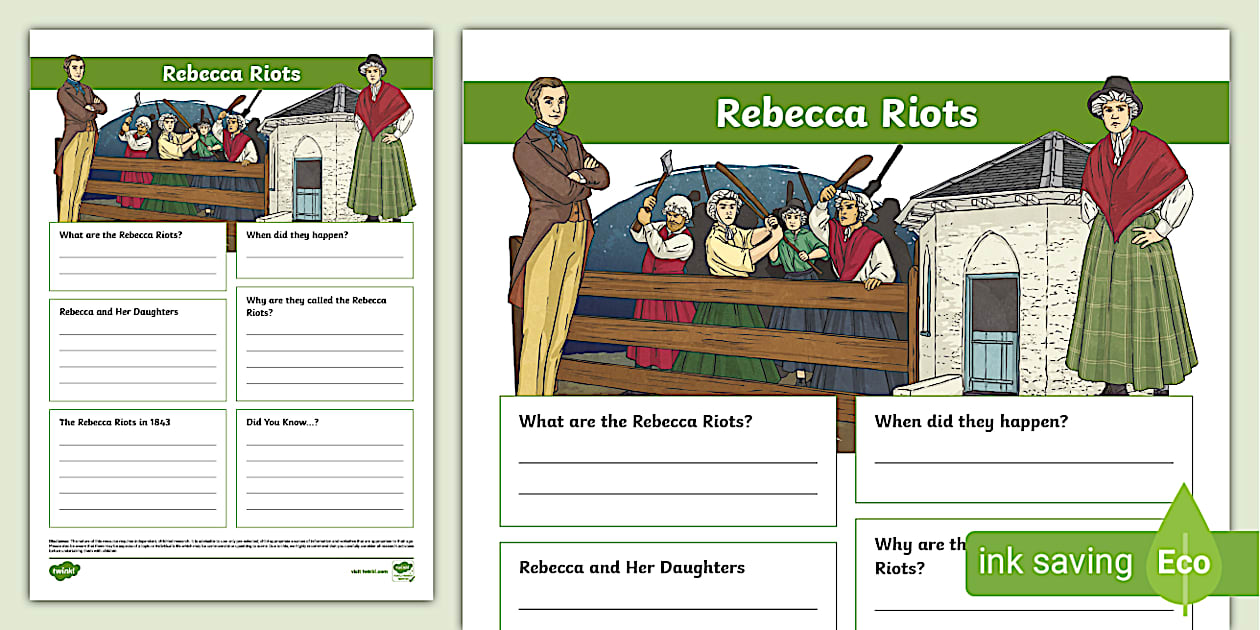 Rebecca Riots Fact File Template (teacher made) - Twinkl