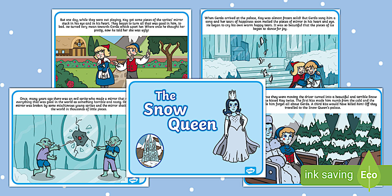 Colourful Snow Queen Summary Story Cards | Twinkl Teach