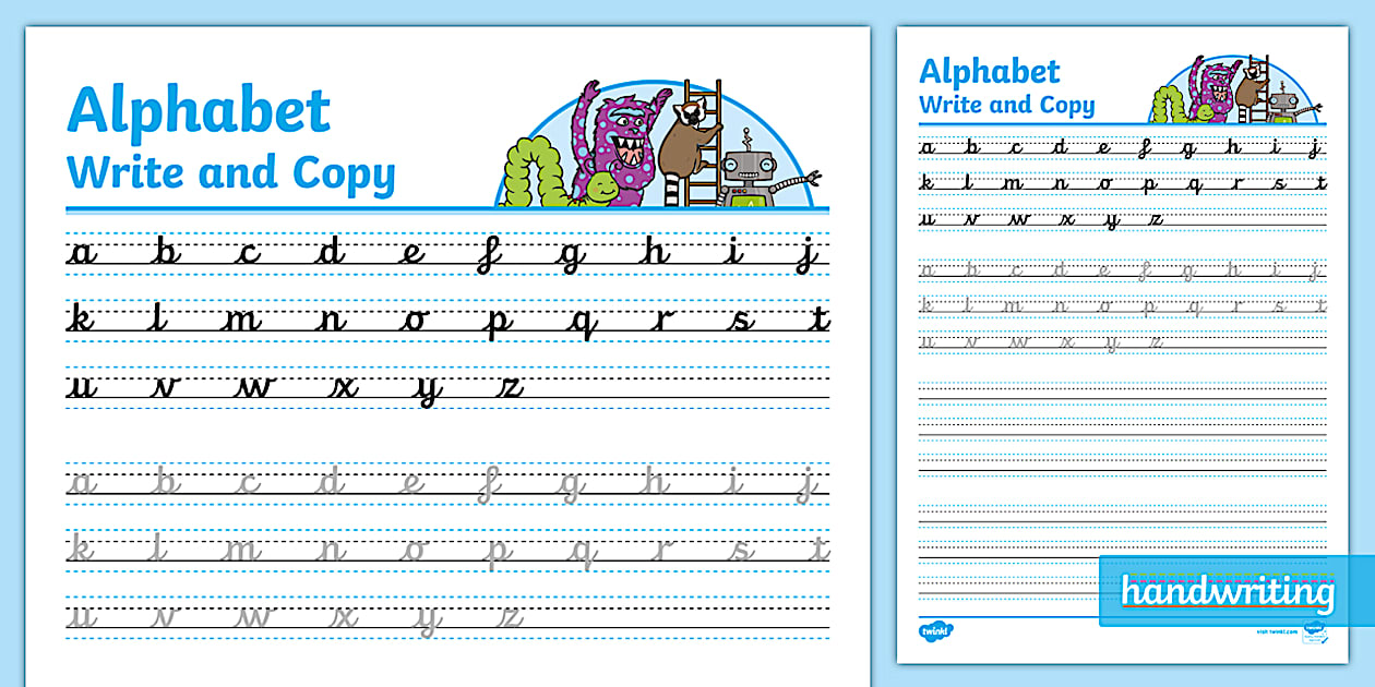 Continuous Cursive Handwriting Worksheet - Twinkl
