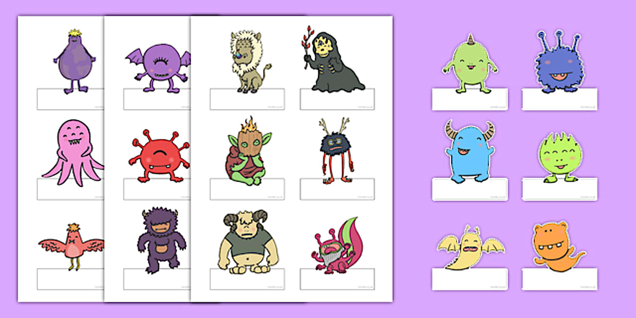 Editable Monster Labels (teacher made) - Twinkl