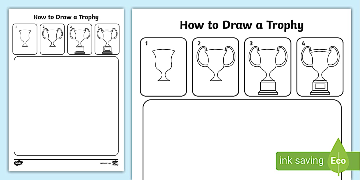 How to Draw a Trophy (teacher made) - Twinkl