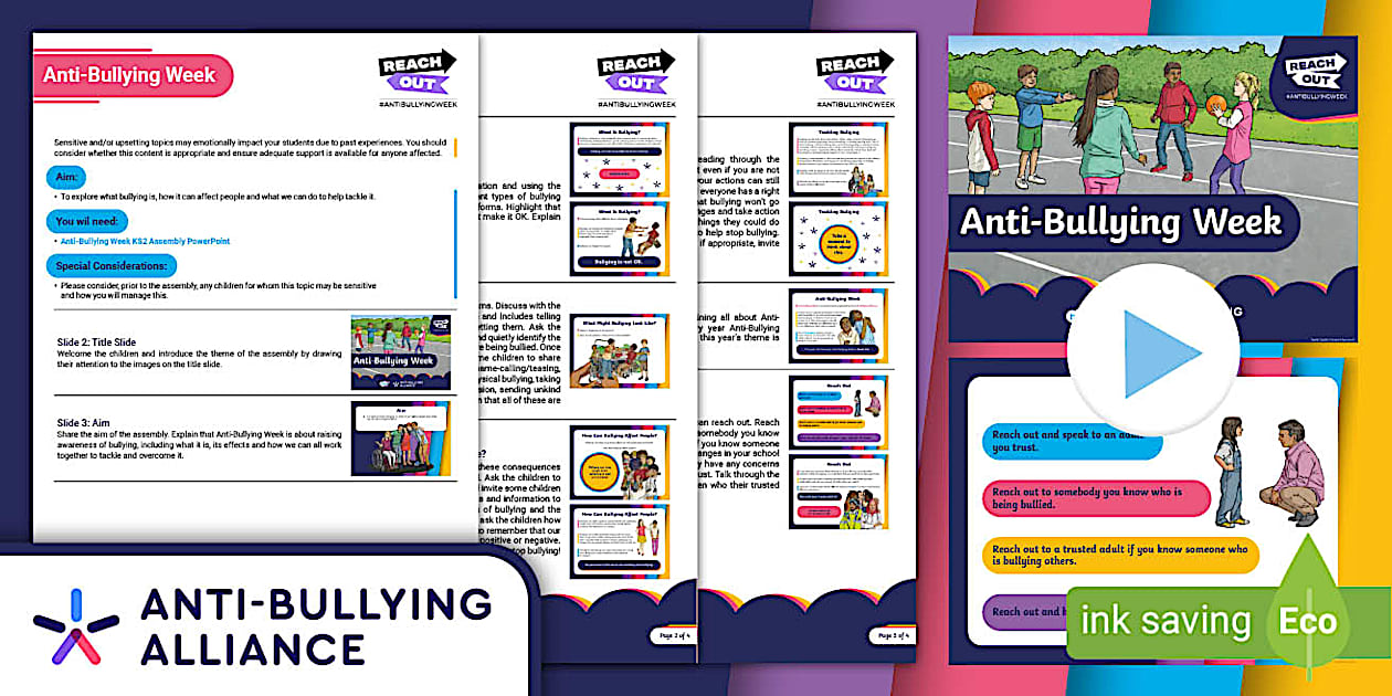 FREE! - Anti-Bullying Week 2022 Reach Out KS2 Assembly Pack