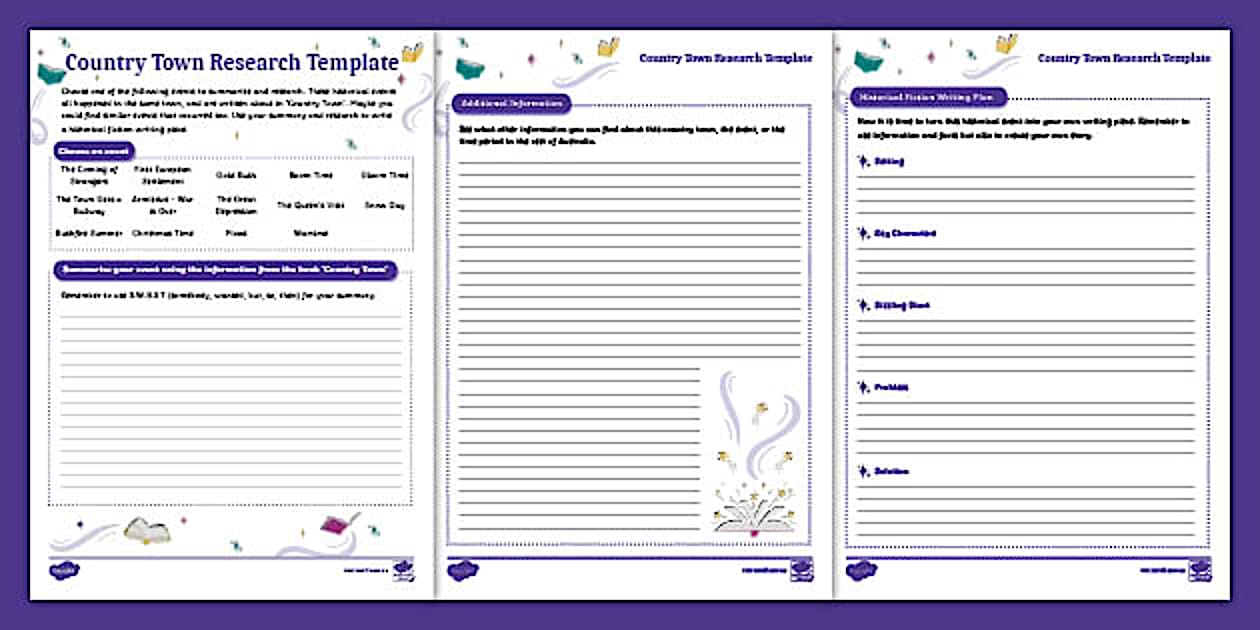 Research Template To Support the Teaching of 'Country Town'