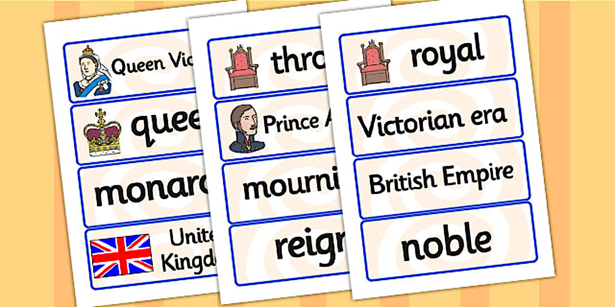 Queen Victoria Word Cards | Twinkl History (teacher made)