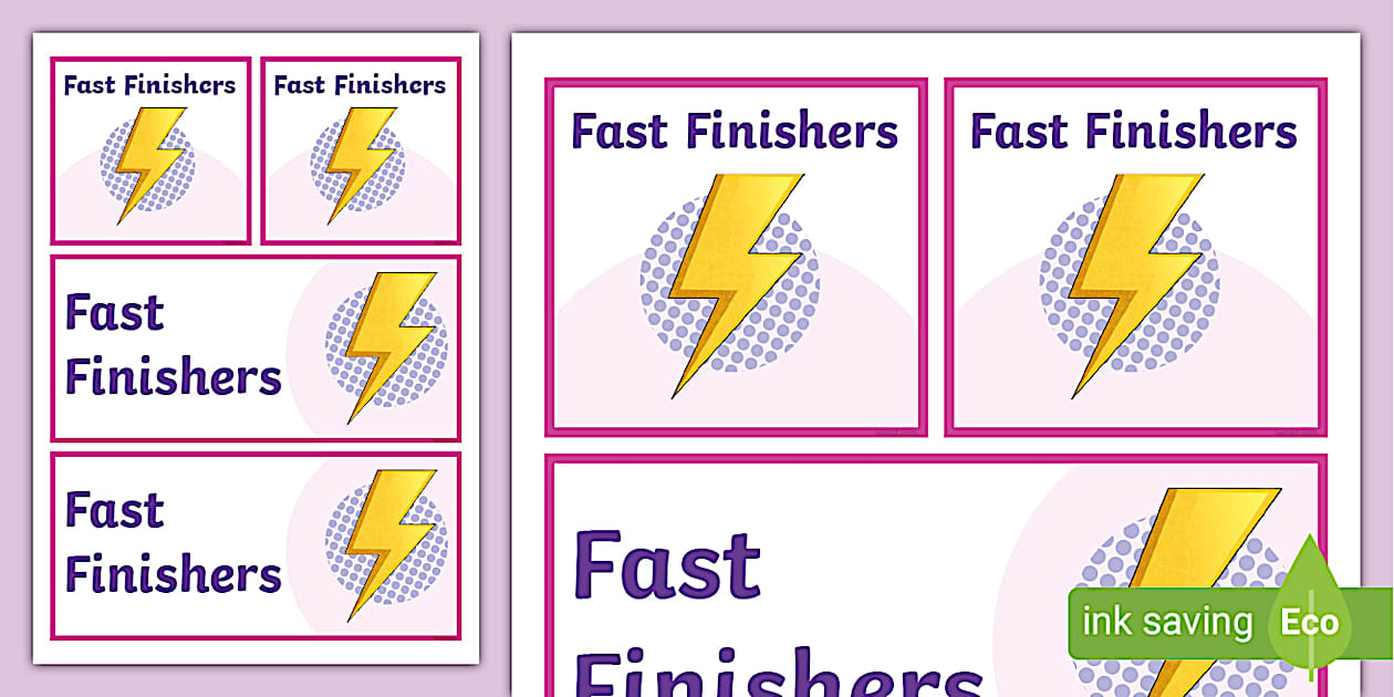 Fast Finishers Display Signs (teacher made) - Twinkl