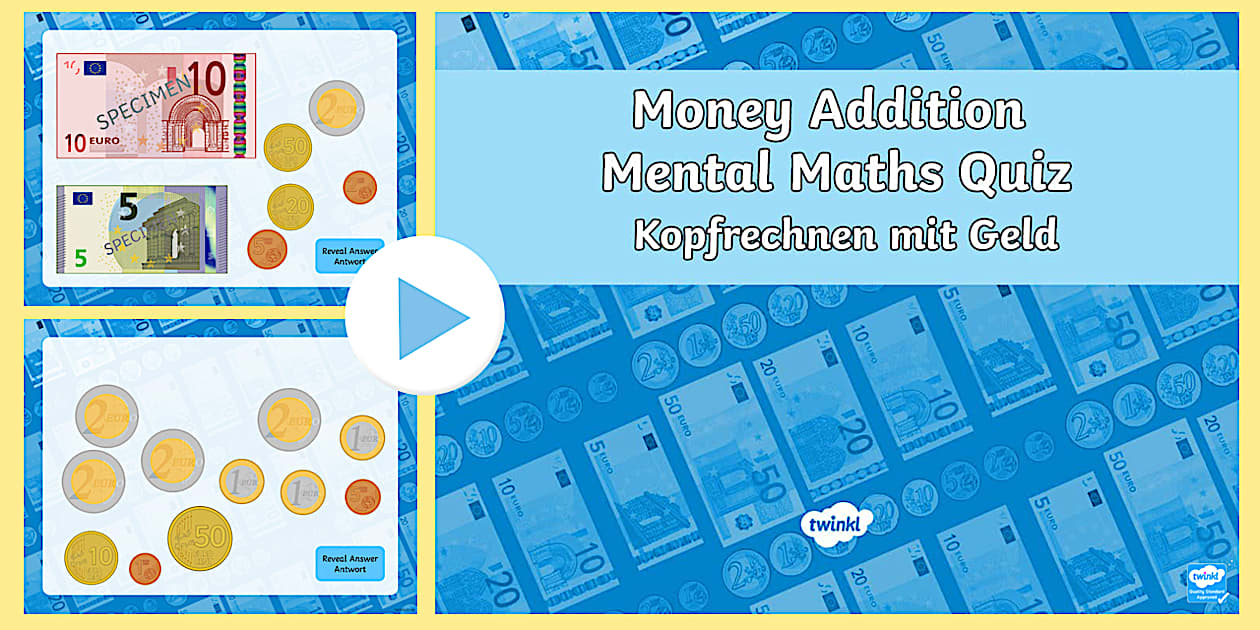 Euro Mental Money Addition PowerPoint English/German