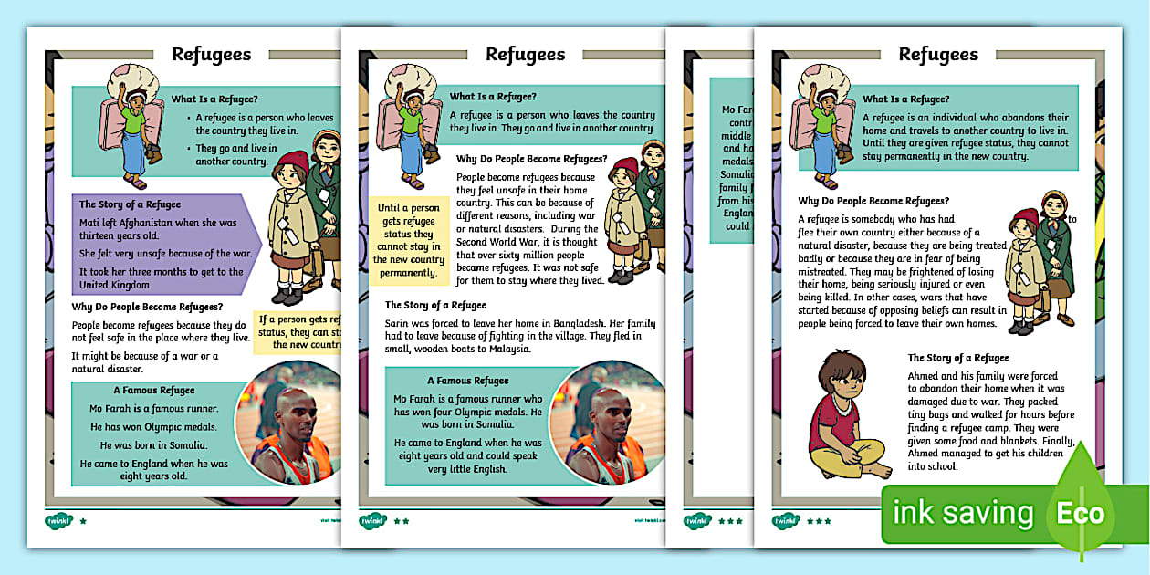 Editable Refugees Fact File (teacher made) - Twinkl