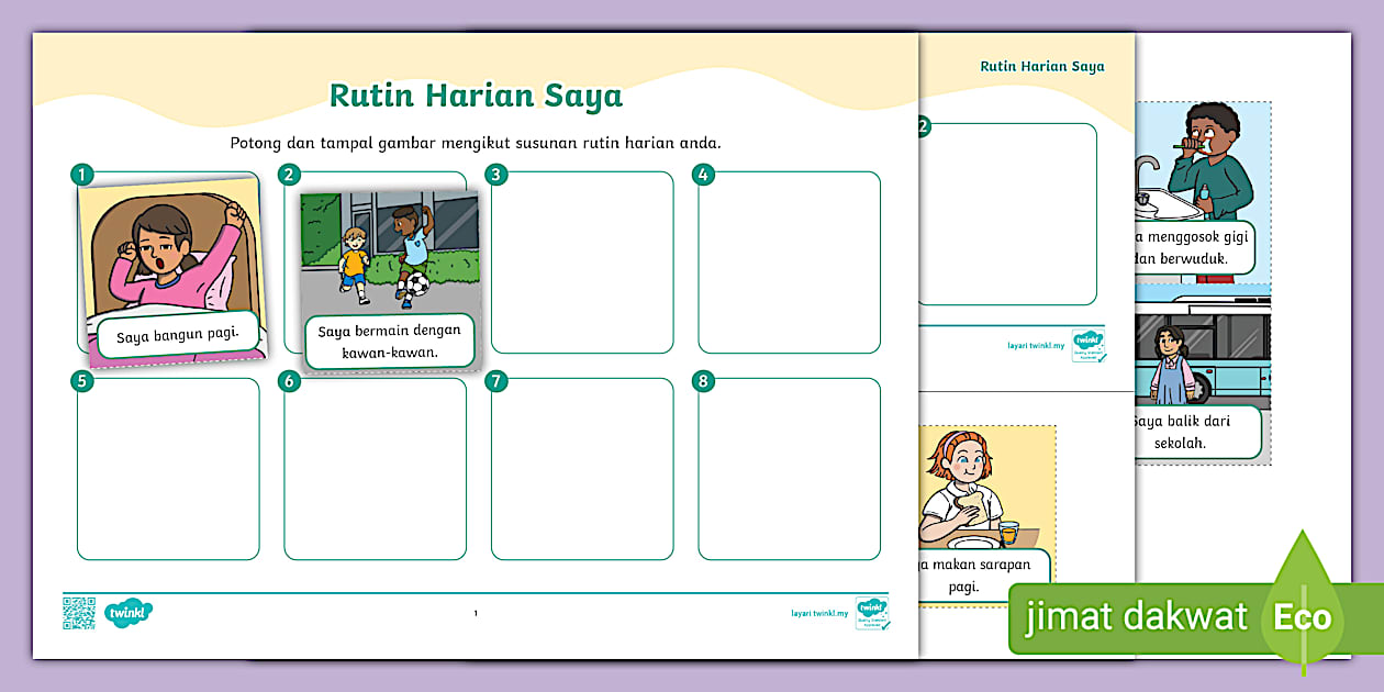 Rutin Harian Saya - Jadual (teacher made) - Twinkl