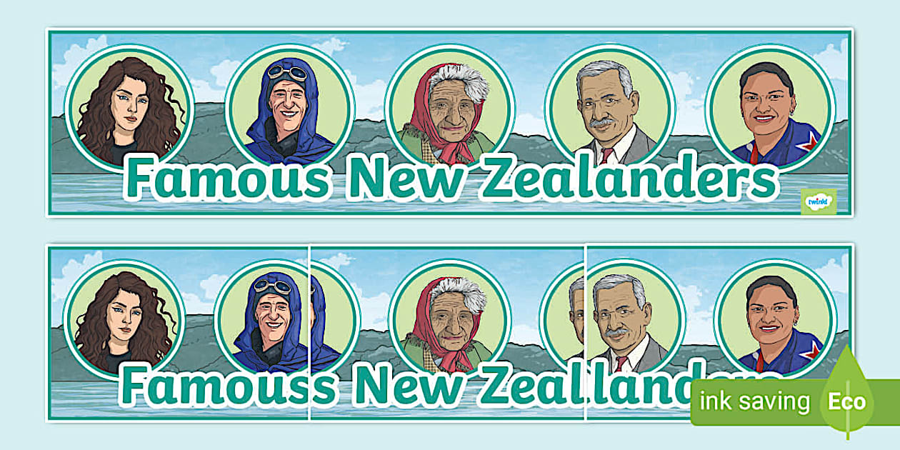 Famous New Zealanders Banner (teacher made) - Twinkl