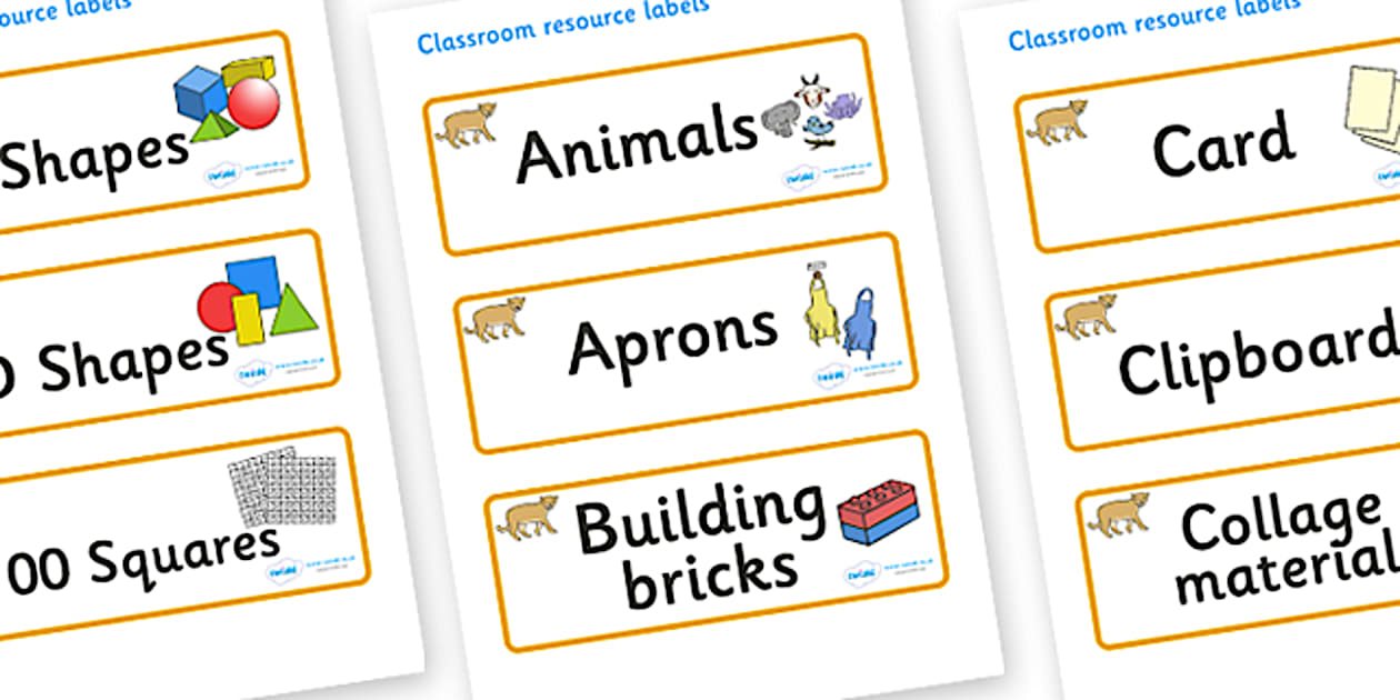 Puma Themed Editable Classroom Resource Labels - Twinkl