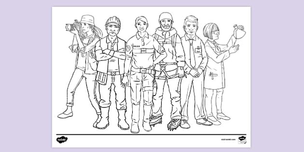 Jobs and Professions | KS1 Colouring Sheets | Twinkl