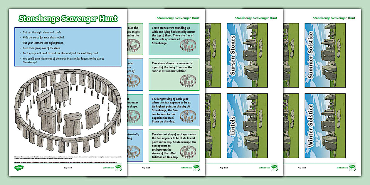 Stonehenge Scavenger Hunt (teacher made) - Twinkl